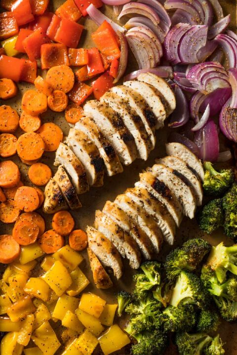 Sheet Pan Chicken with Rainbow Vegetables - MAPS diet